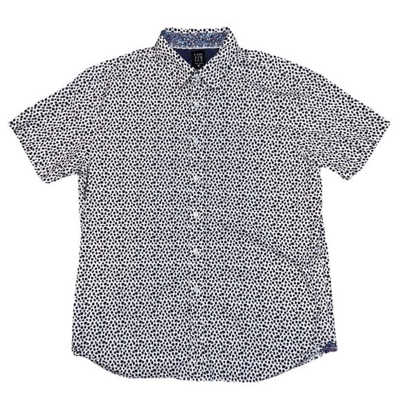 Construct | Shirts | Construct Button Down Shirt White Navy Blue Floral ...